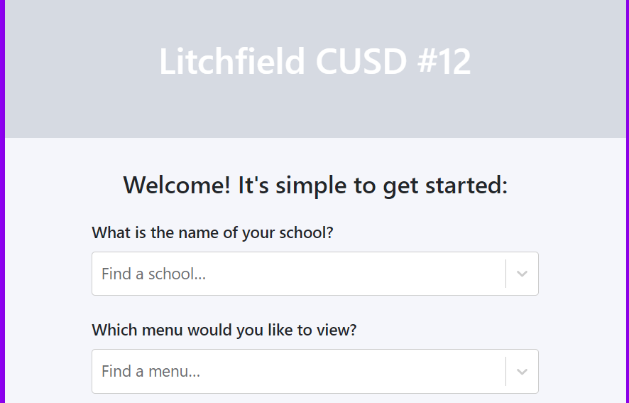 Lunch Menu App Updated - Still Same Link on Website and App ...